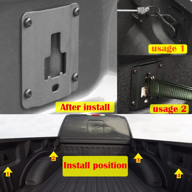 4 pcs Truck Bed Cargo Tie Down Brackets Plates for Ford F150 F250 F350 ...