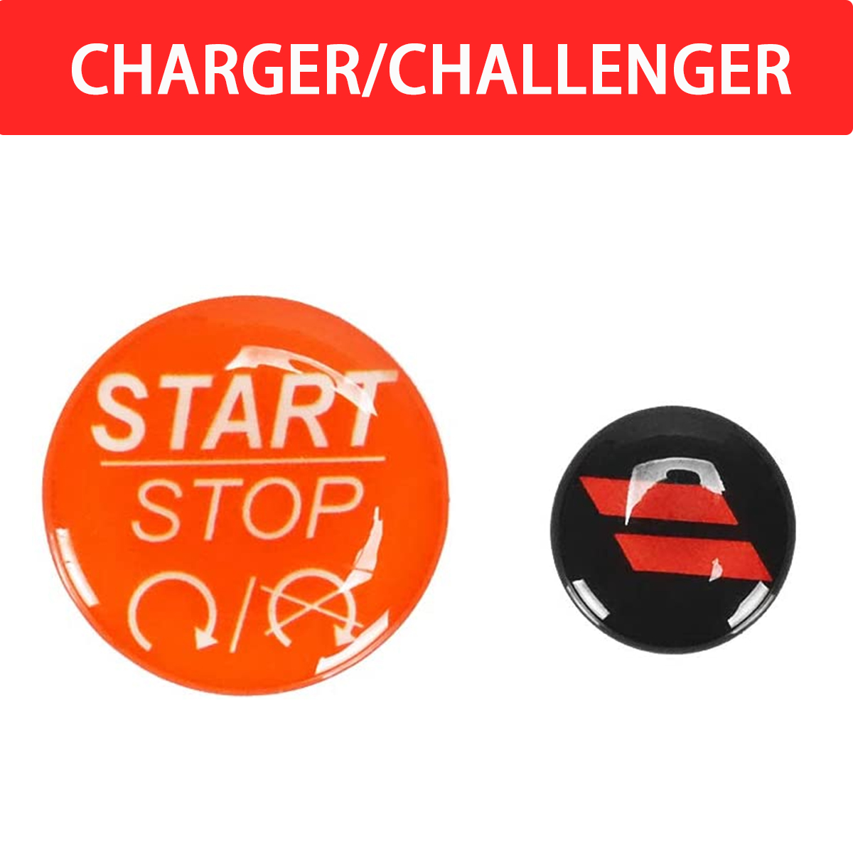Auovo Start/Stop Push Button Sticker for Dodge Charge/Challenger ...