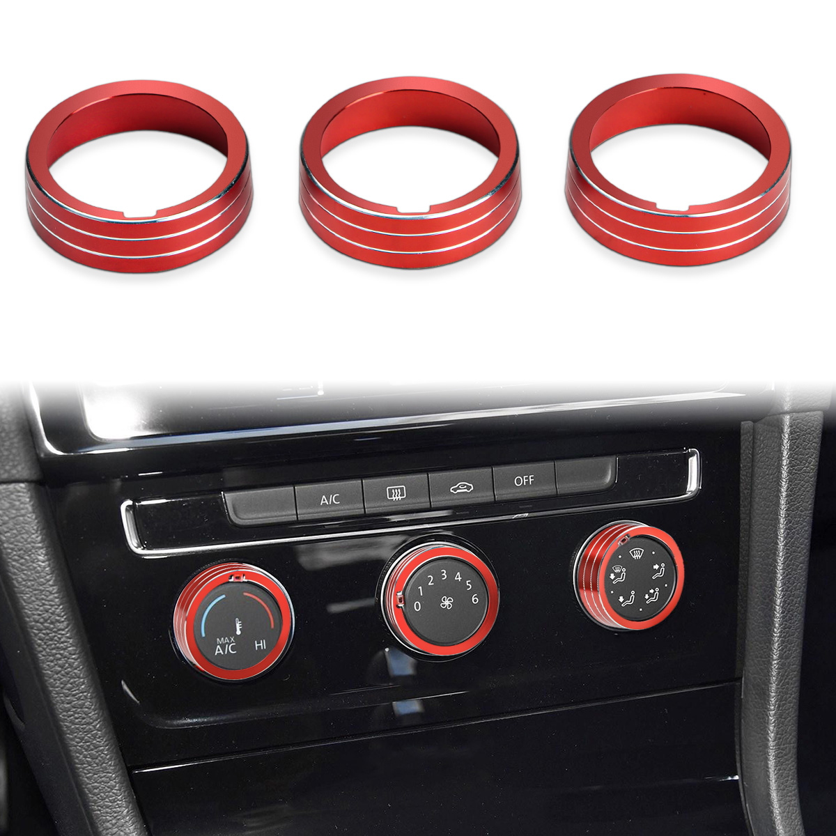 Auovo Air Conditioning Knob Trims compatible with Jetta Atlas Taos ...